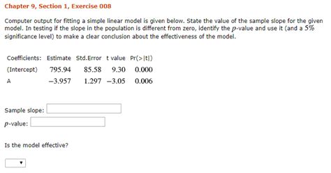 Solved Chapter 9 Section 1 Exercise 008 Computer Output