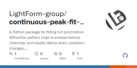 GitHub LightForm Group Continuous Peak Fit Analysis A Python Package For Fitting Full