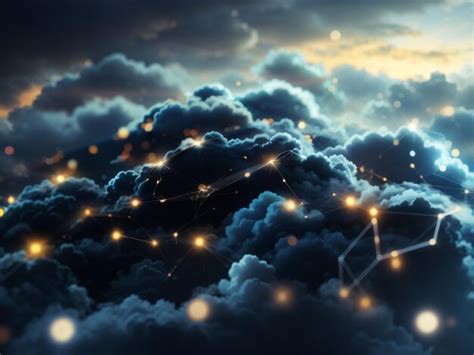 Premium Photo Connecting The Clouds Abstract Cloud Computing Concept