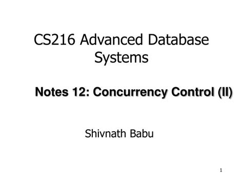 Ppt Cs216 Advanced Database Systems Powerpoint Presentation Free Download Id4609307