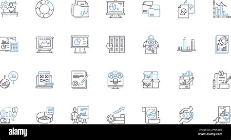 Content Management Platform Line Icons Collection Streamline Organize