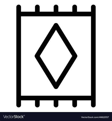 Rug A Stylish Textile Floor Covering Royalty Free Vector