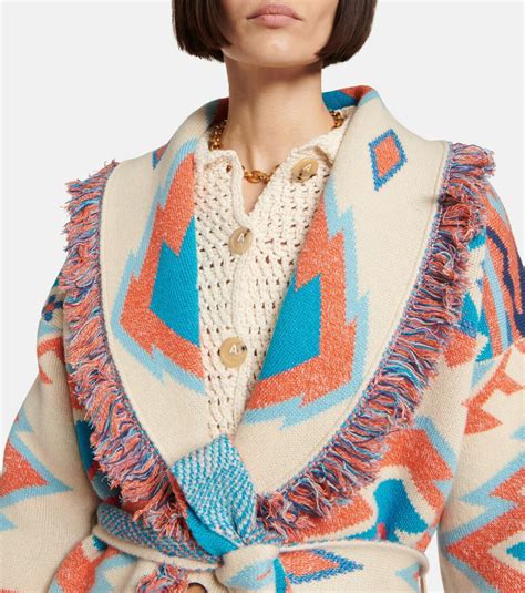 Alanui Oasis Cashmere And Linen Cardigan Alanui