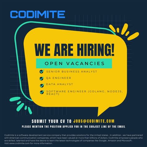 Codimite On Linkedin Codimite Is Looking For Enthusiastic Talents To Join Our Highly Skilled
