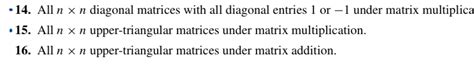 solved 14 ﻿all n×n ﻿diagonal matrices with all diagonal