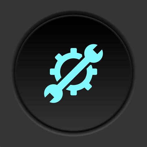 Dark Button Icon Mass Production Settings Button Banner Round Badge Interface For Application