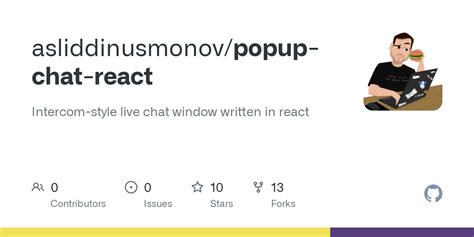 GitHub Asliddinusmonov Popup Chat React Intercom Style Live Chat Window Written In React