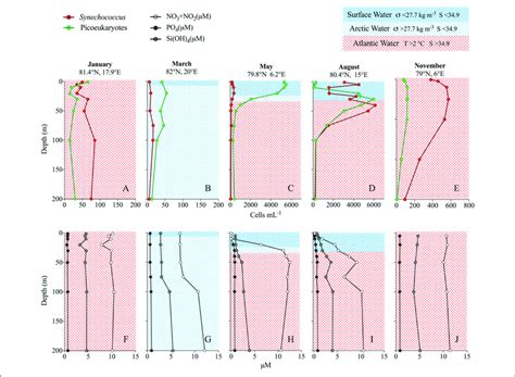 A E Profiles Of Synechococcus Red And Picoeukaryotes Green Download Scientific Diagram