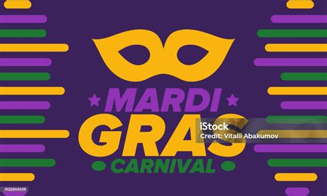 뉴올리언스의 마디 그라 카니발 지방 화요일 전통 휴일 축하 연례 민속 축제 의상 가면 재미있는 파티 카니발 마스크 포스터 카드 배너 및 배경 벡터 Carnival에 대한
