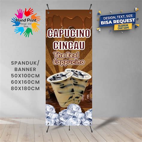 Jual Spanduk Banner Es Cincau Kapucino Cappuccino C2 Gratis Memesan Desain Shopee Indonesia