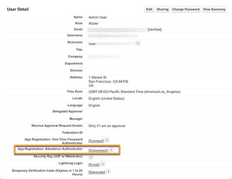 Disconnect Salesforce Authenticator From A Users Account Salesforce Orgs