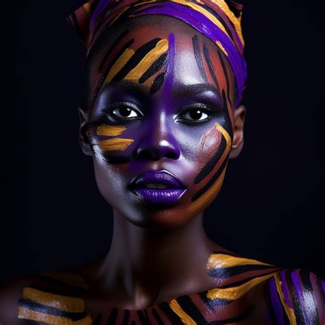 Artistic Expressions Celebrating Diversity And Beauty Through Makeup And Portraits Premium Ai