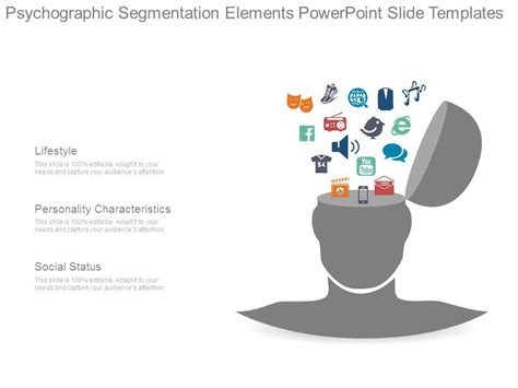 Psychographic Segmentation Elements Powerpoint Slide Templates