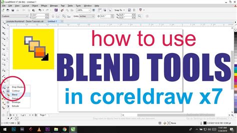 How To Use Blend Tool In Coreldraw X Hindi Coreldraw X Basic YouTube
