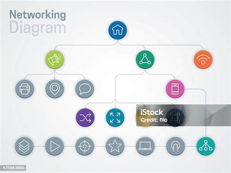Networking Or Flowchart Process Diagram Stock Illustration Download