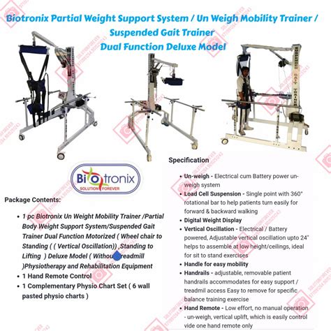 Un Weight Mobility Trainer Partial Body Weight Support System Suspended