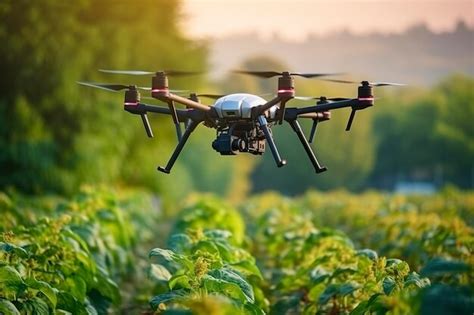 Premium Ai Image Drone Monitoring Crops And Smart Agriculture In A Digital Farming Ai Generative