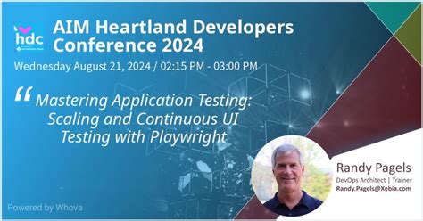 Randy Pagels On Linkedin Aim Hdc2024 Playwright Automatedtesting