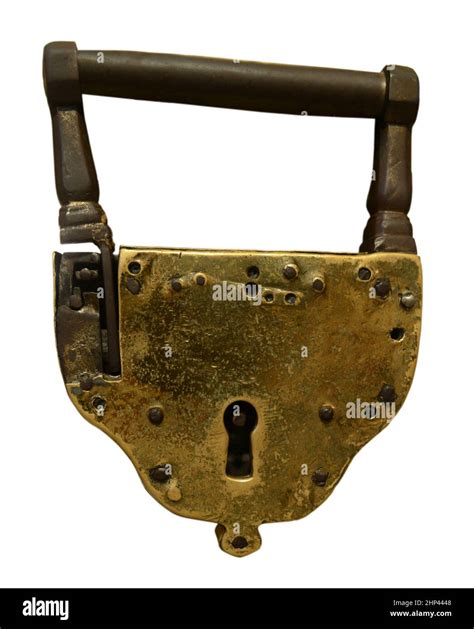 Old Padlock Without Key Isolated On White Background Stock Photo Alamy