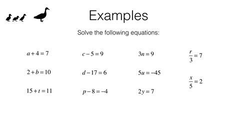 A17a Solving Simple Linear Equations In One Unknown Algebraically