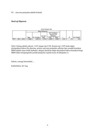 Paired Sample T Test PDF