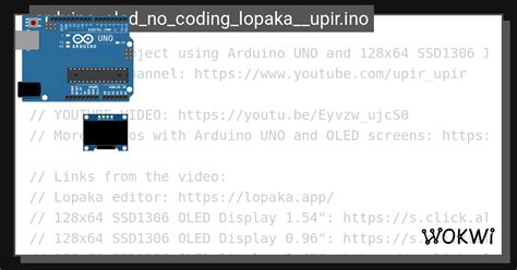 Arduino Oled No Coding Lopaka Upir Copy Wokwi ESP32 STM32 Arduino Simulator
