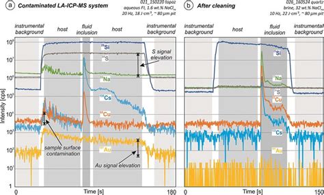 Transient La Icp Ms Signals Of Two 70 Mm Large Fluid Inclusions Showing Download Scientific