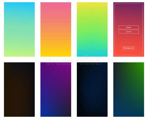 Soft Gradient Screen Backgrounds Modern Mobile Vector Design Stock Vector Illustration Of