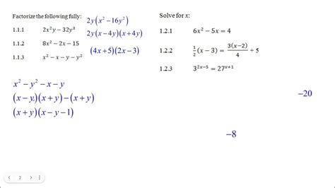 factor and solve for x q1 1 q1 2 youtube