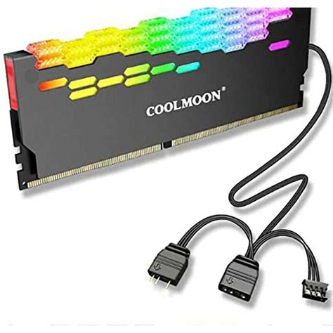 buy coolmoon ram heatsink cooler 5v aura sync argb red black white mydeal