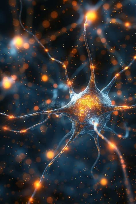 A Close Up Of A Neuron In The Brain Ai Stock Illustration Illustration Of Closeup Cancer
