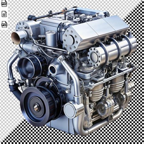 Premium PSD Engine On Transparent Background