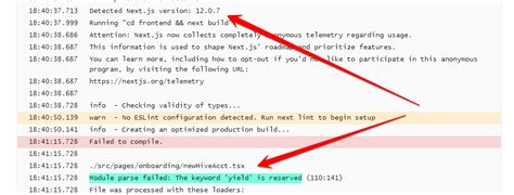 SWC Module Parse Failed The Keyword Yield Is Reserved Issue Vercel Next Js GitHub