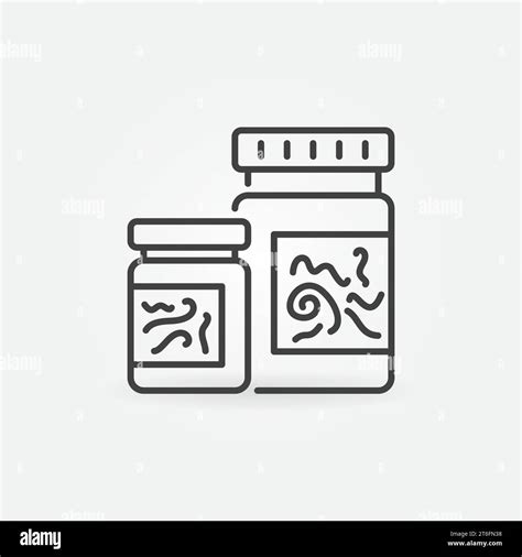 Anti Helminth Drugs Vector Concept Outline Icon Drugs For Treating