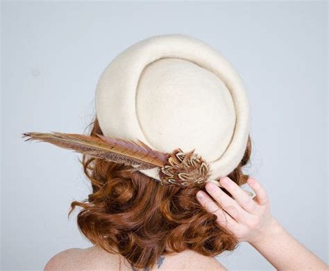 1950s Vintage Hat Feather Hat How Pheasant Fashion Images Retro