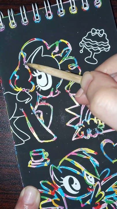 Satisfying Scratching Colorful Art 😍 Shorts Youtubeshorts Drawing