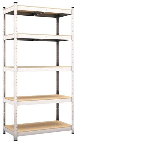 ᐉ Стеллаж металлический оцинкованный Skladcom 1800х1000х300 мм 5 полок ДСП 150 кг на полку