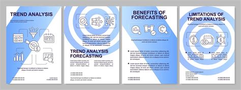 Premium Vector Trend Analysis In Forecasting Blue Brochure Template