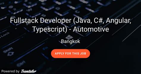 fullstack developer java c angular typescript automotive