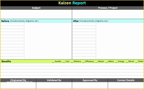 Continuous Improvement Template Excel