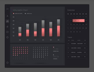 Web App Dashboard Ui And Ux Kit Infographic Tools Vector Image