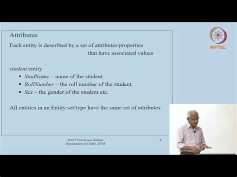 Free Video Introduction To Entity Relationship Model From Nptel Noc