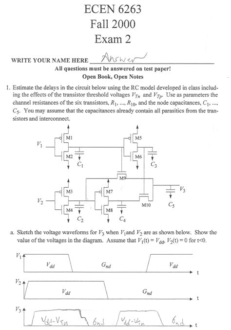 past exam 2 with resolution advanced vlsi design and applications