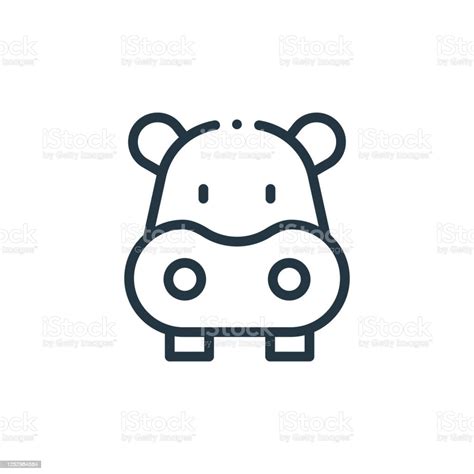 하마 벡터 아이콘 하마 편집 가능한 뇌졸중 웹 및 모바일 앱 로고 인쇄 매체에 사용하기 위한 하마 선형 기호입니다 얇은 선 그림 벡터 격리 된 윤곽선 도면입니다 강에 대한