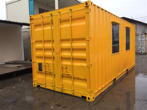 คอนเทนเนอร์โชว์เคส ตู้คอนเทนเนอร์ห้องพัก แบ่ง 2 ห้อง ขนาด 20 ฟุต สถานที่ อ วังน้อย จ