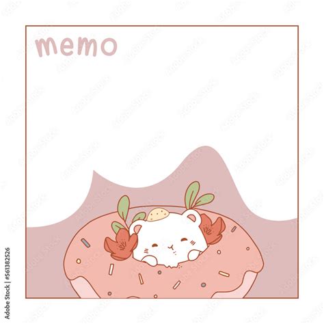 Cute Memo Template Cute Note Template With Stripes And Cute Bear For
