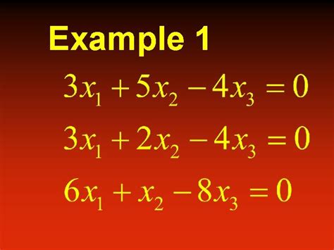 Homogenous Linear Systems A System Of Linear Equations
