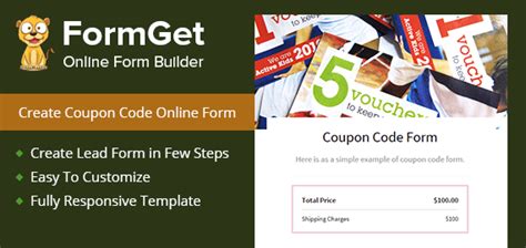 Create Coupon Code Form For Lottery And Ecommerce Business Formget