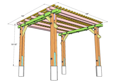 Square Pergola Plans Pergola Faite Soi Même Yofu