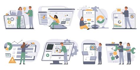 Software Testing Set Vector Art At Vecteezy